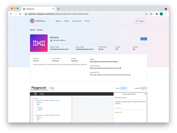 SubQuery Blog Darwinia's Network Data is Now Available for Free on SubQuery